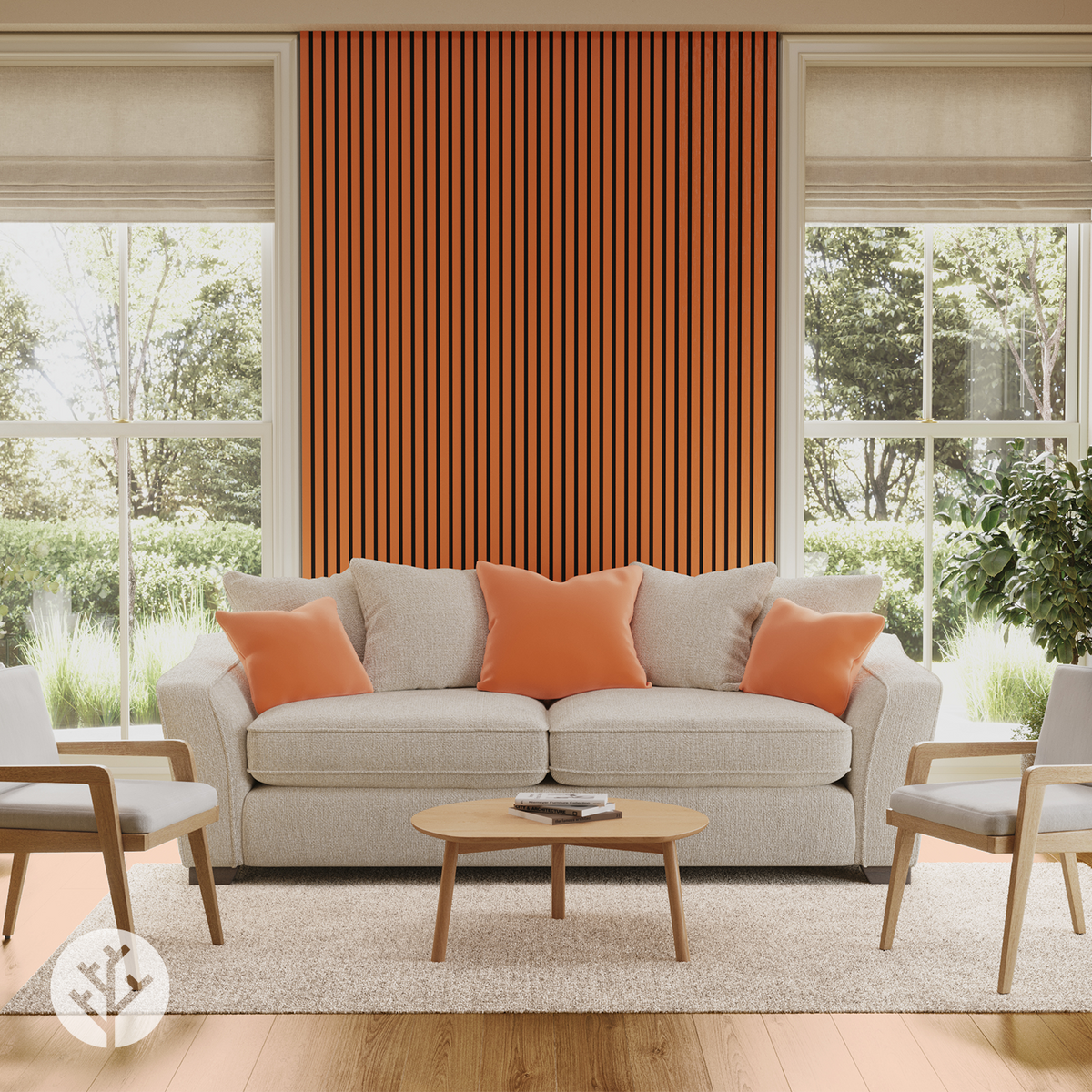 Acupanel® Terracotta Acoustic Wall Panels - Luxury Slat Wall Panels