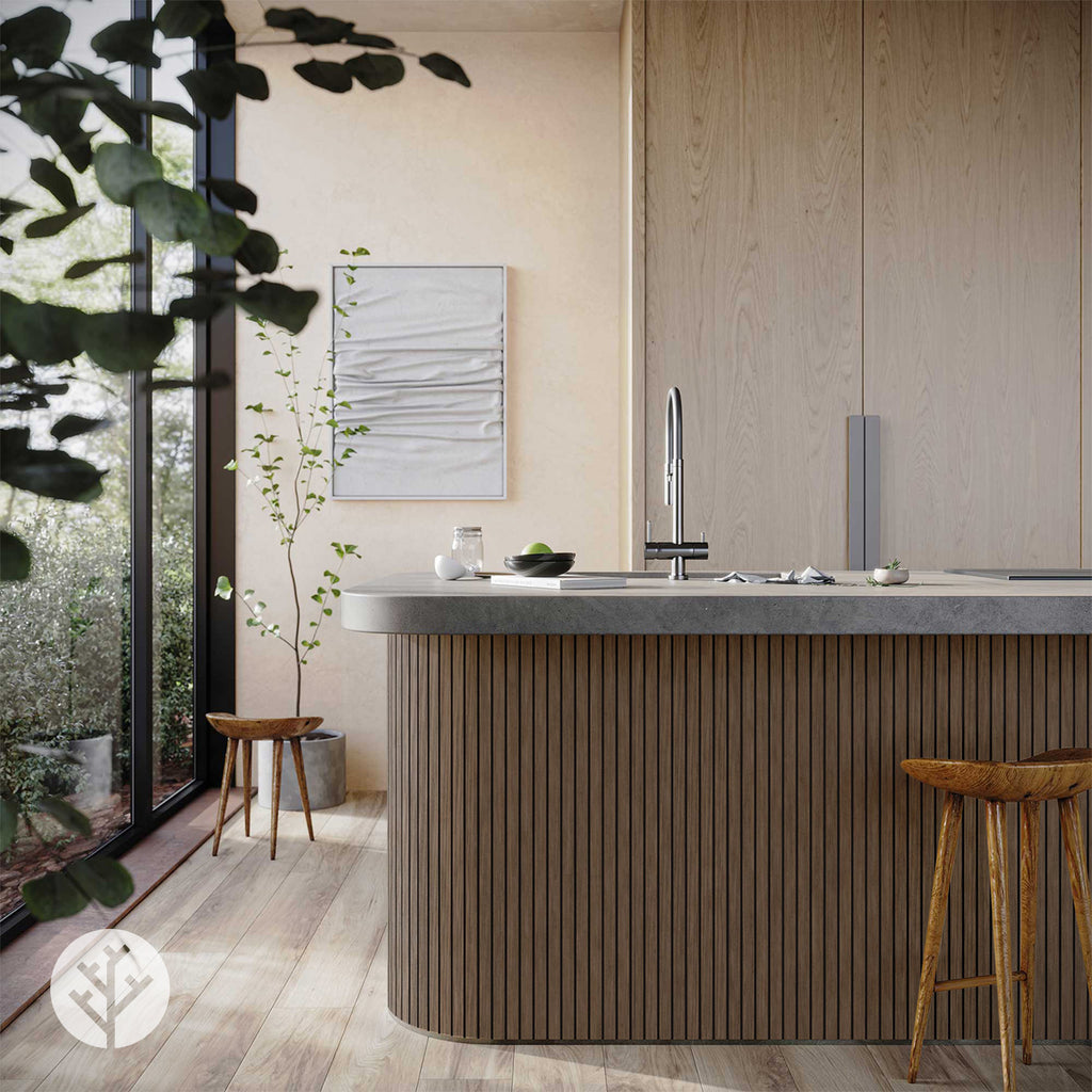 Ultraflex Walnut Flexible Lightweight Wood Wall Panels | Original Acup