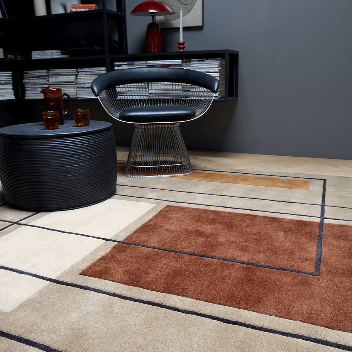 Cubi Terracotta Outline Luxury Rug | WVHÃ‚Â®