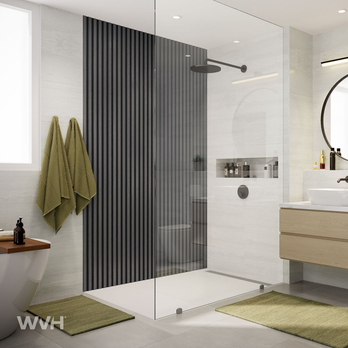 Acupanel® Hydro Grey Oak Waterproof Panels - Luxury Interior Panelling
