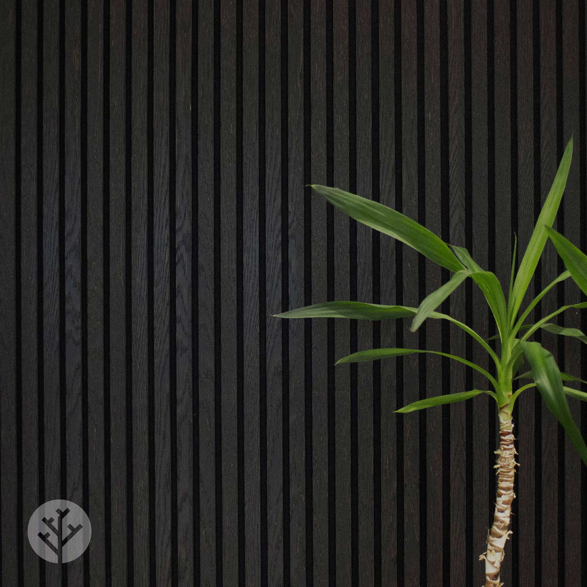 Acupanel® Charcoal Black Oak Acoustic Wood Wall Panel