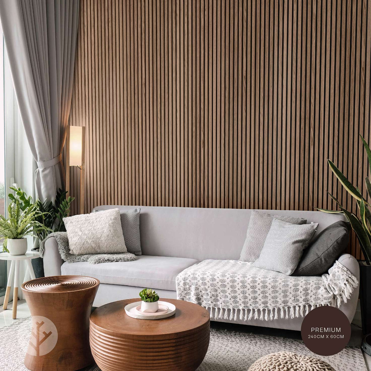 Acupanel® Contemporary Walnut Acoustic Wood Wall Panel | Wall Panelling