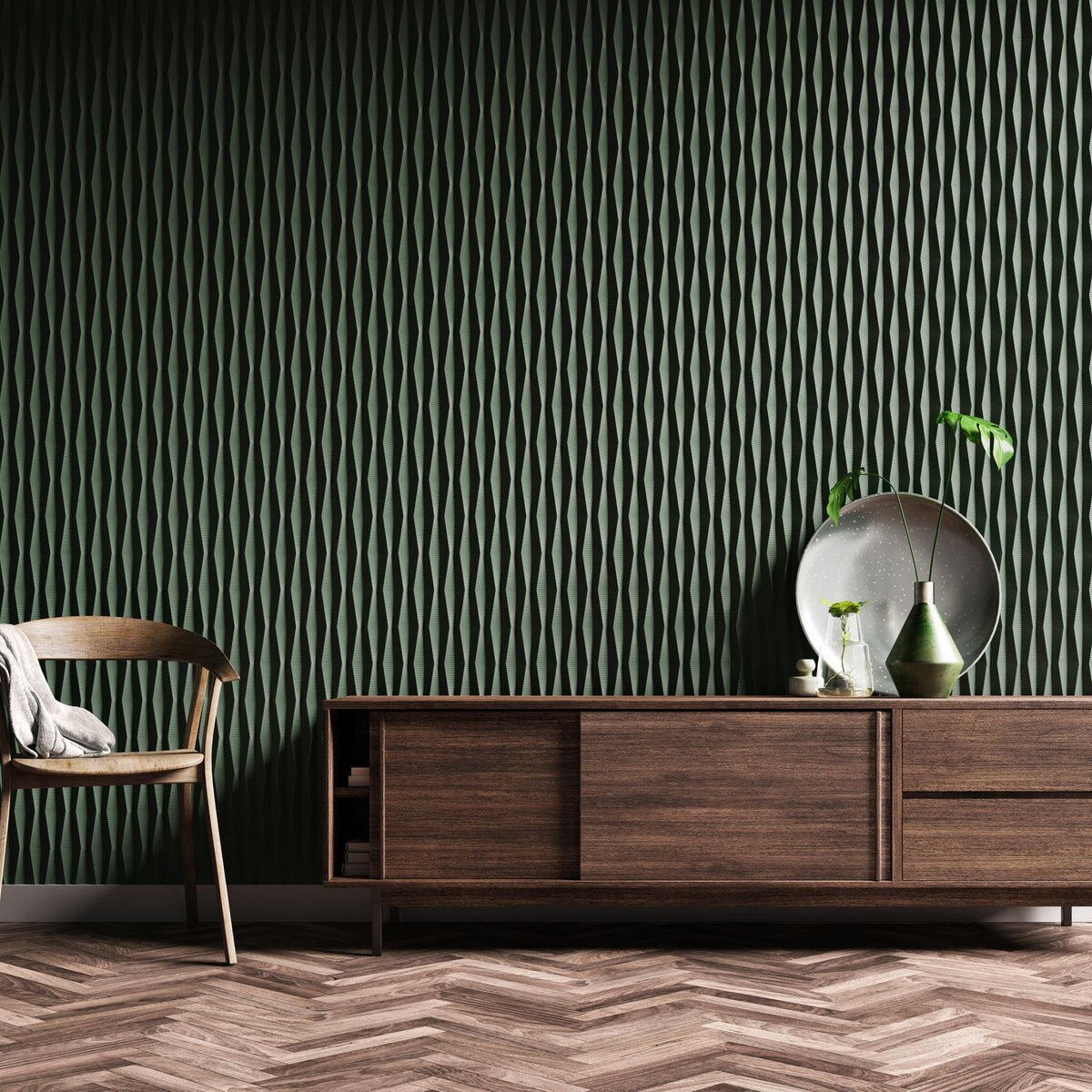 Ridge 3D Paintable Wall Panels | Orac W112