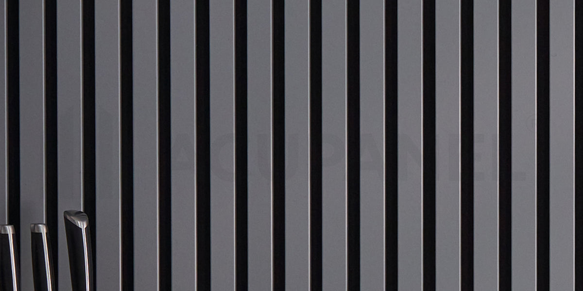 Acupanel® Arctic Grey Acoustic Wall Panels - Luxury Slat Wall Panels