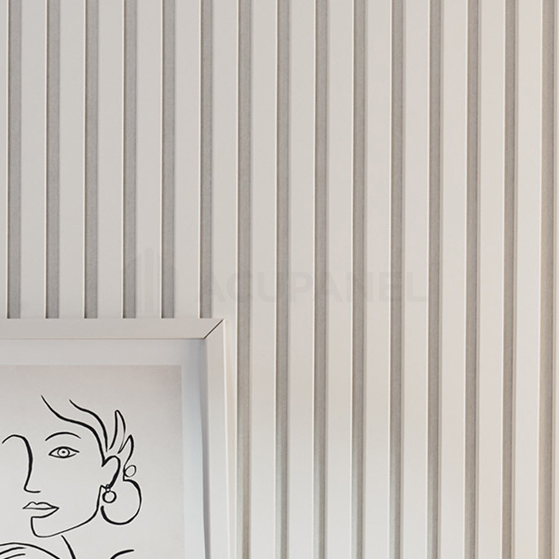 Acupanel® Pure White Acoustic Wall Panels - Luxury Slat Wall Panels